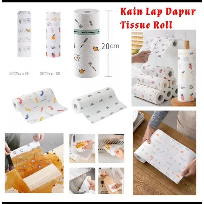 Jual KAIN LAP DAPUR ROLL TISUE DAPUR | Shopee Indonesia