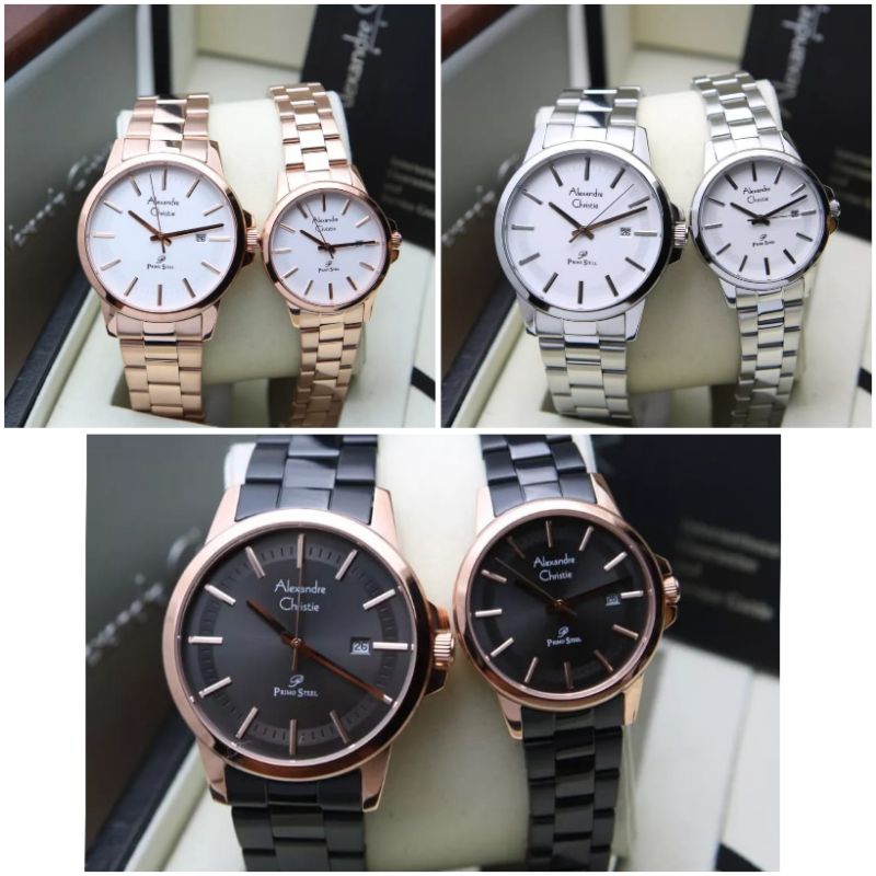 Jual AC 1034 ALEXANDRE CHRISTIE COUPLE 1034 JAM TANGAN COUPLE ORIGINAL ...