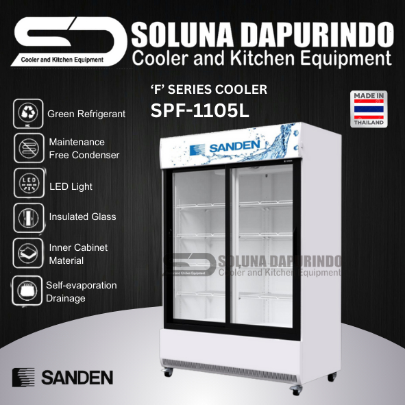 Jual SANDEN SHOWCASE 2 PINTU SLIDING DOOR CHILLER SPF-1105L | Shopee ...