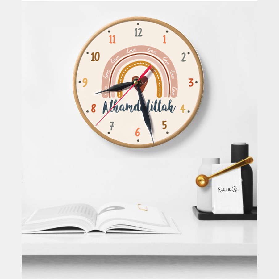 Jual Jam dinding kayu estetik ruang keluarga / wallclock / wall decor ...