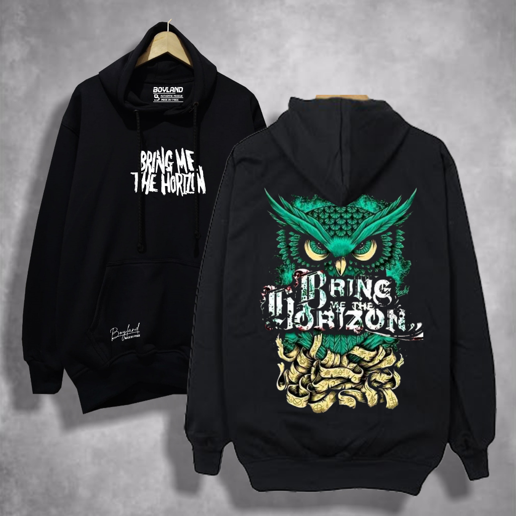 Jual MUNAFVCK Hoodie BoyLand BRING ME THE HORIZON OWL Unisex | Shopee ...