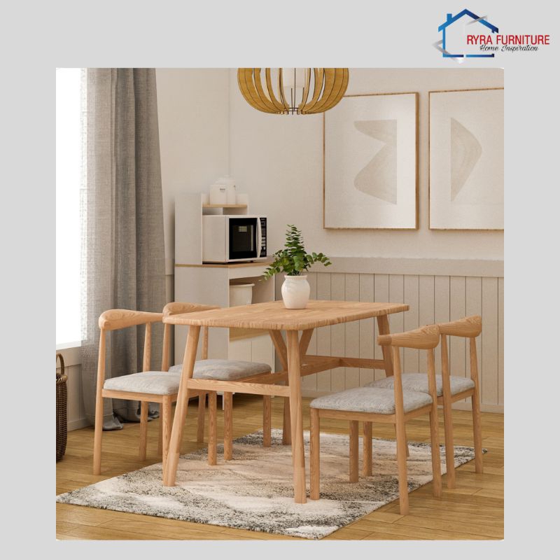 Jual MEJA MAKAN SET DENGAN 4 KURSI /MEJA MAKAN MODERN MINIMALIS/MEJA MAKAN ESTETIK - SIV DTS ...