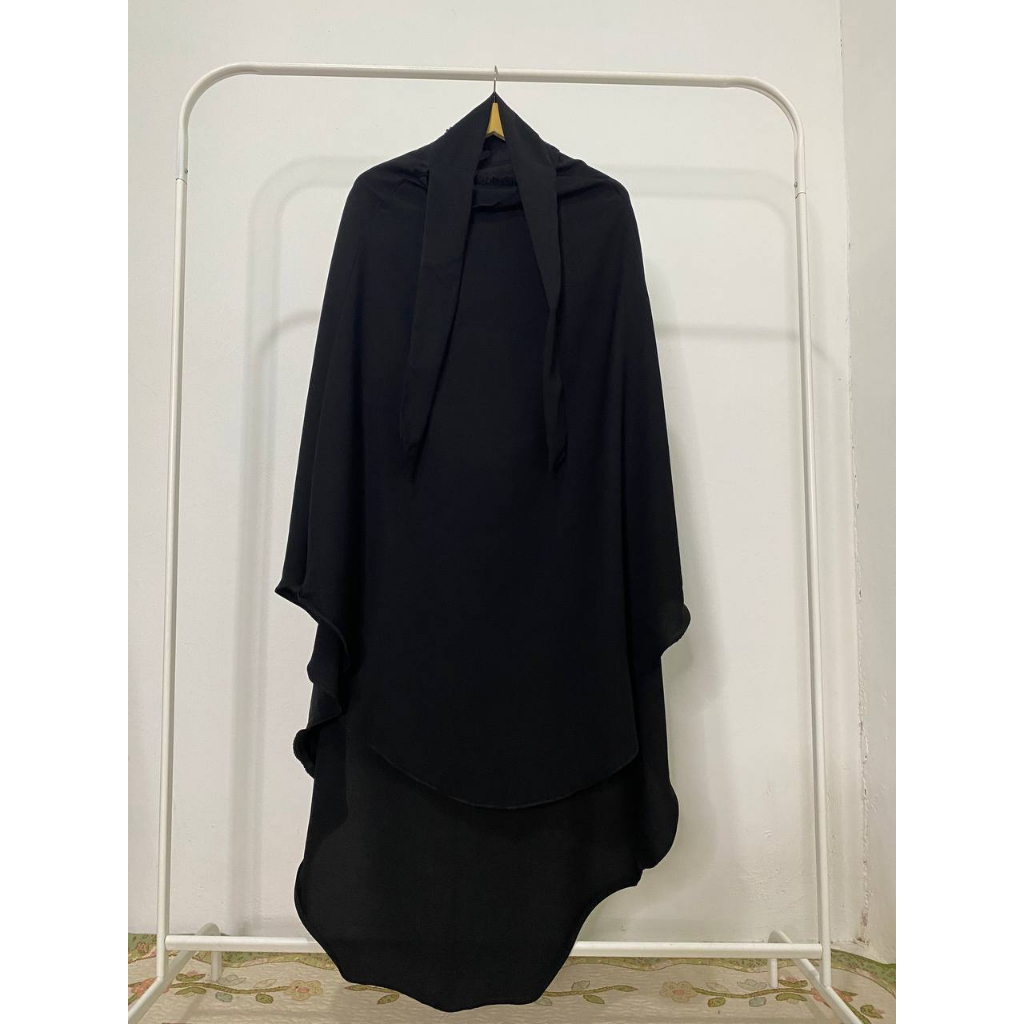 Jual Ziyah.Id - French Khimar Cadar Wanita Series Hitam Jet Black Jumbo ...