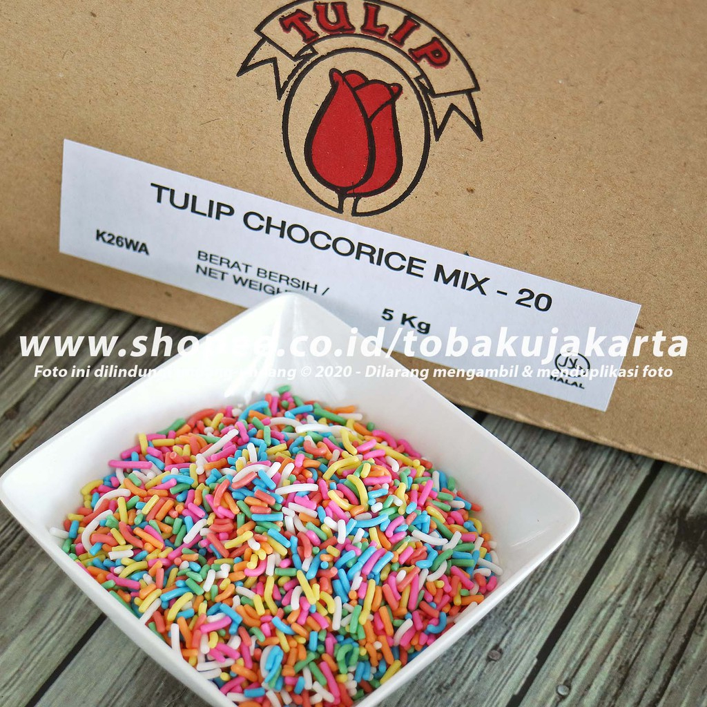 Jual Tulip Meses Rainbow MIX 1kg Mesis Warna Warni Ceres Chocorice MIX ...