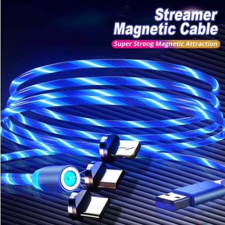 Jual Magnetic Charging Cable 3 in 1 Run Led / Flowing Led Charging ...