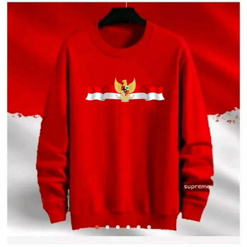Jual Baju Sweater Pria Wanita Garuda 17 Agustus II Baju Lengan Panjang Agustusan II Kaos Dewasa ...