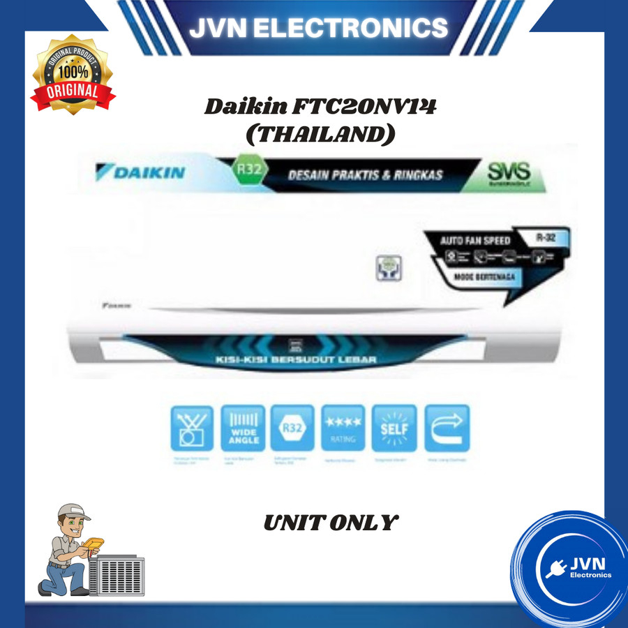 Jual AC Daikin FTC20NV14 3/4 PK (Thailand) | Shopee Indonesia