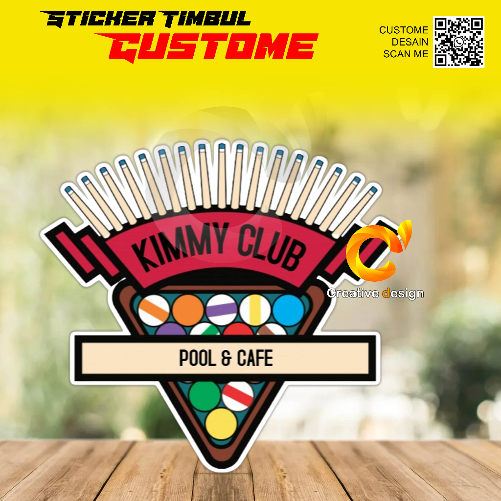 Jual STICKER TIMBUL RESIN CUSTOM 10X10 CM | Shopee Indonesia