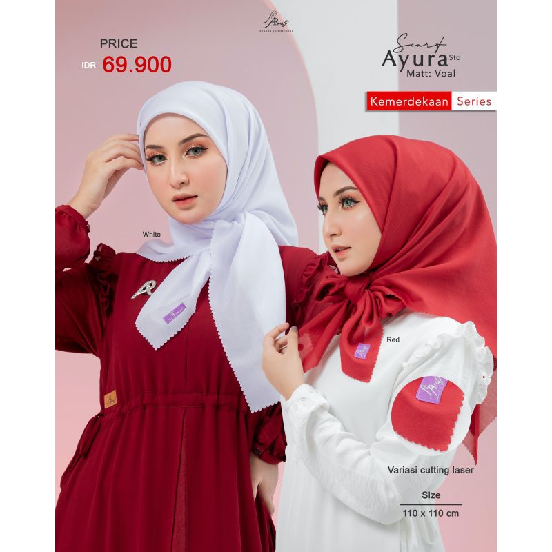 Jual AYURA SCARF - AR 541 New Hijab Kemerdekaan RI 17 Agustus Merah ...
