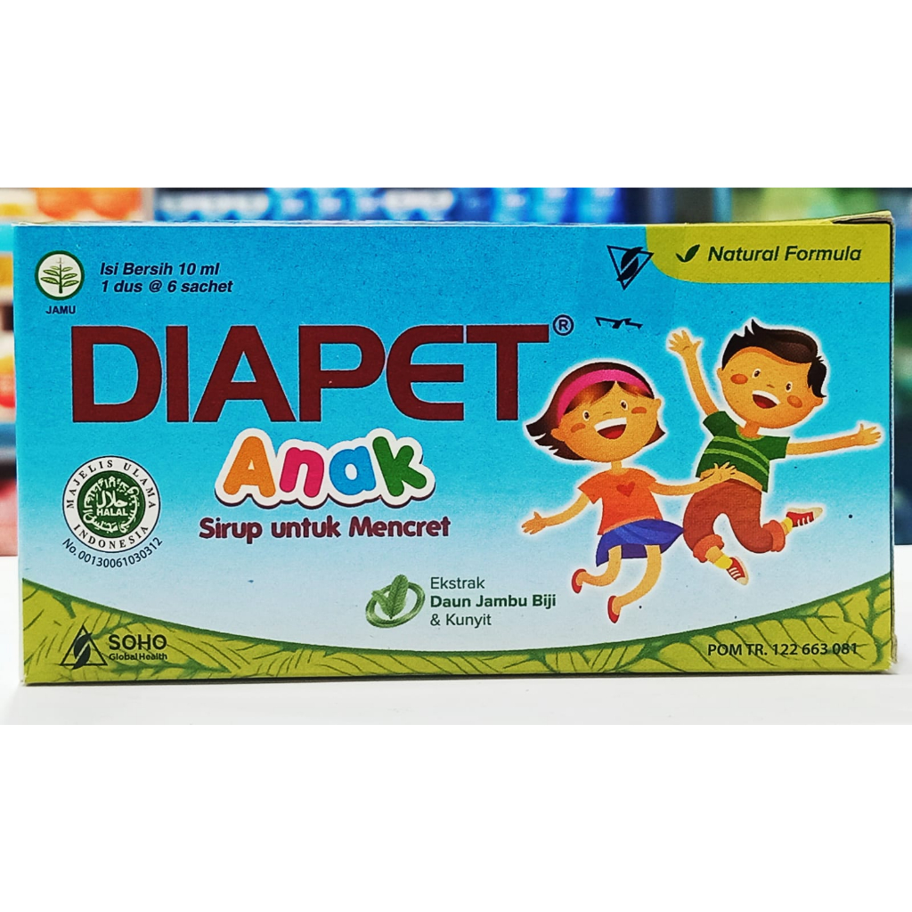 Jual DIAPET 𝐀𝐍𝐀𝐊 𝟏 𝐊𝐎𝐓𝐀𝐊 𝐈𝐒𝐈 𝟔 𝐒𝐀𝐂𝐇𝐄𝐓 - Membantu Meredakan Diare, Mules ...