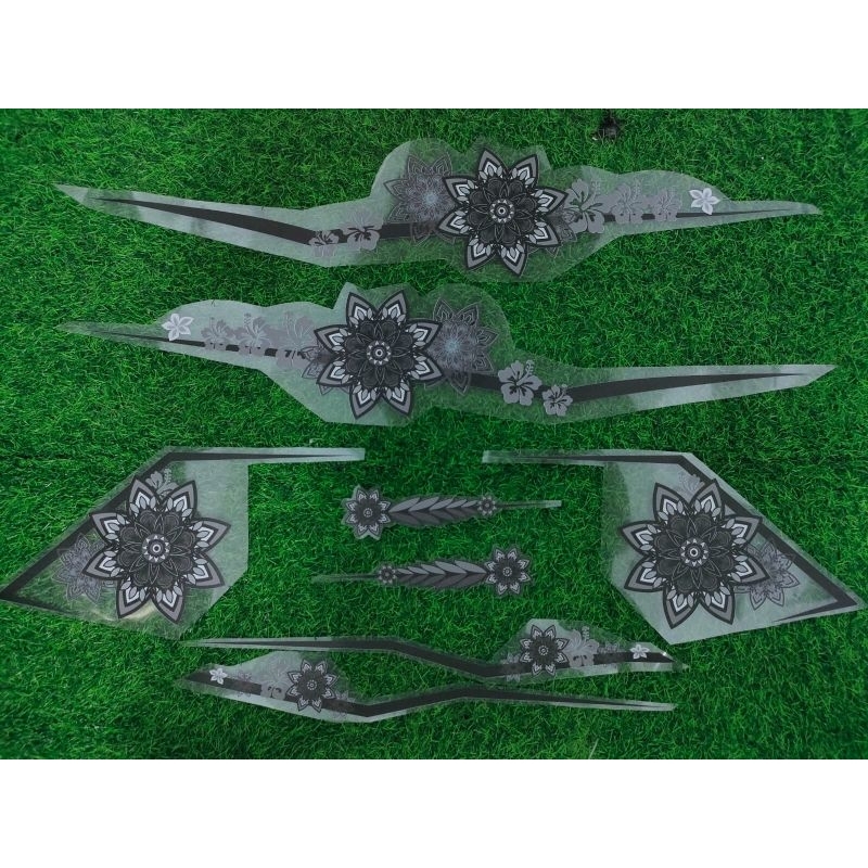 Jual STRIPING STICKER PCX 160 CUSTOM TRANSPARAN BUNGA ETNIK | Shopee ...