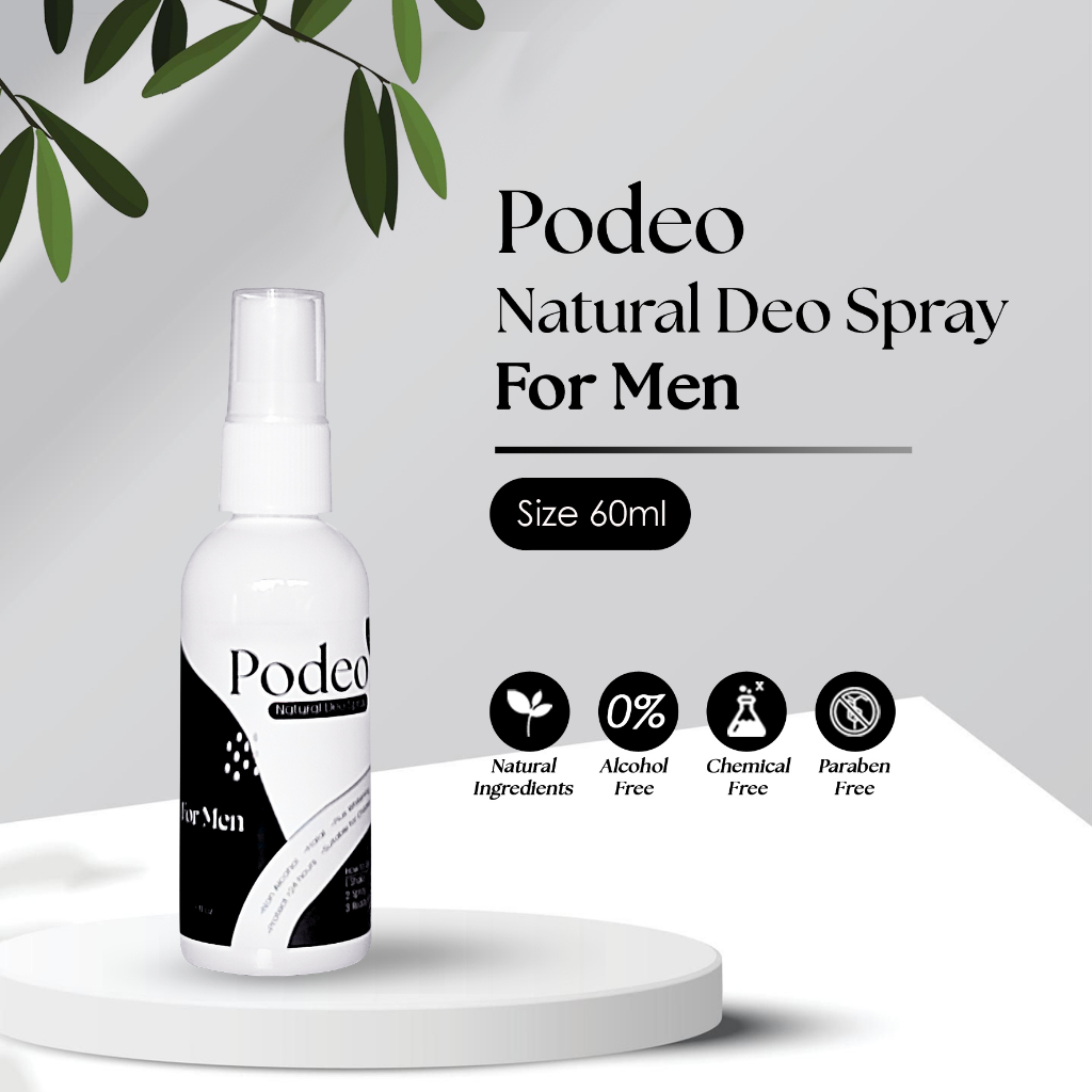 Jual PODEO DEODORAN ALAMI TANPA ALKOHOL FOR MEN UNTUK LAKI-LAKI ...