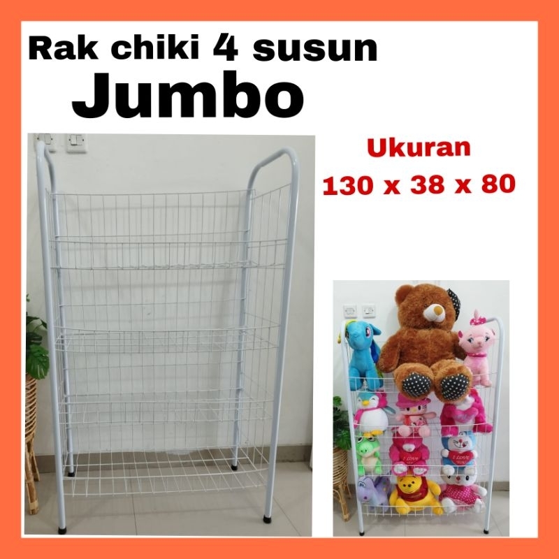 Jual Rak Chiki Jumbo Rak Display 4 Susun Rak Serbaguna | Shopee Indonesia