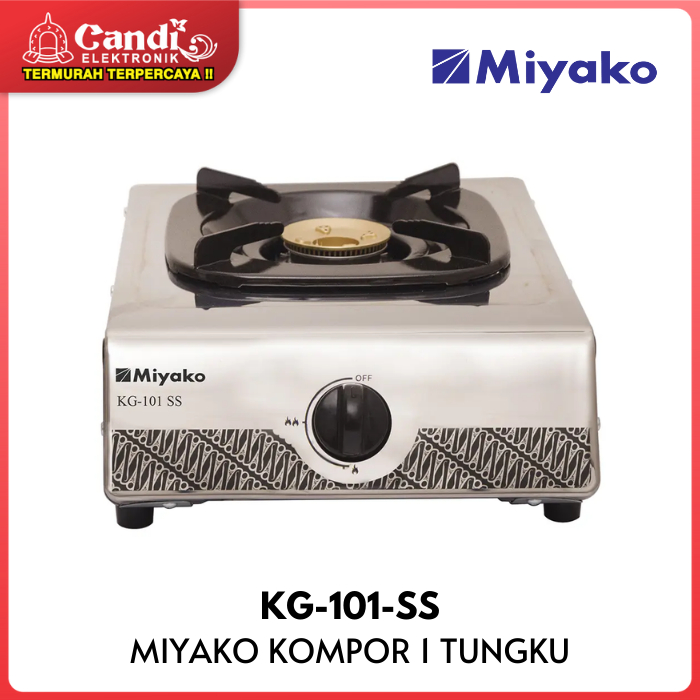 Jual MIYAKO Kompor Gas 1 Tungku Stainless Steel KG-101-SS | Shopee Indonesia