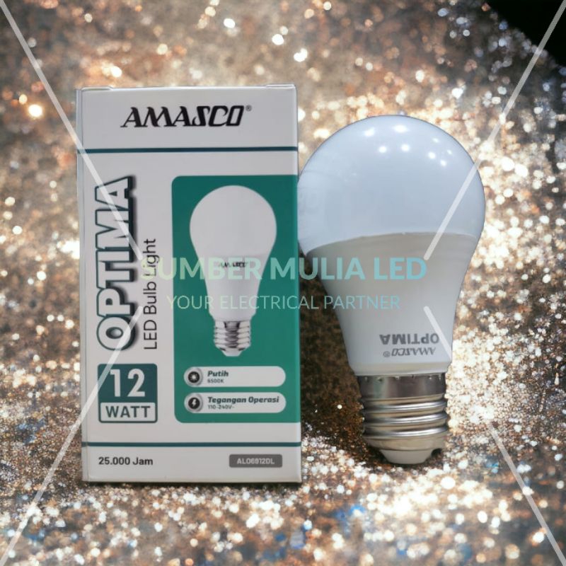 Jual AMASCO OPTIMA Lampu LED Bulb 12W 12 Watt Cahaya Putih Cool Daylight | Shopee Indonesia