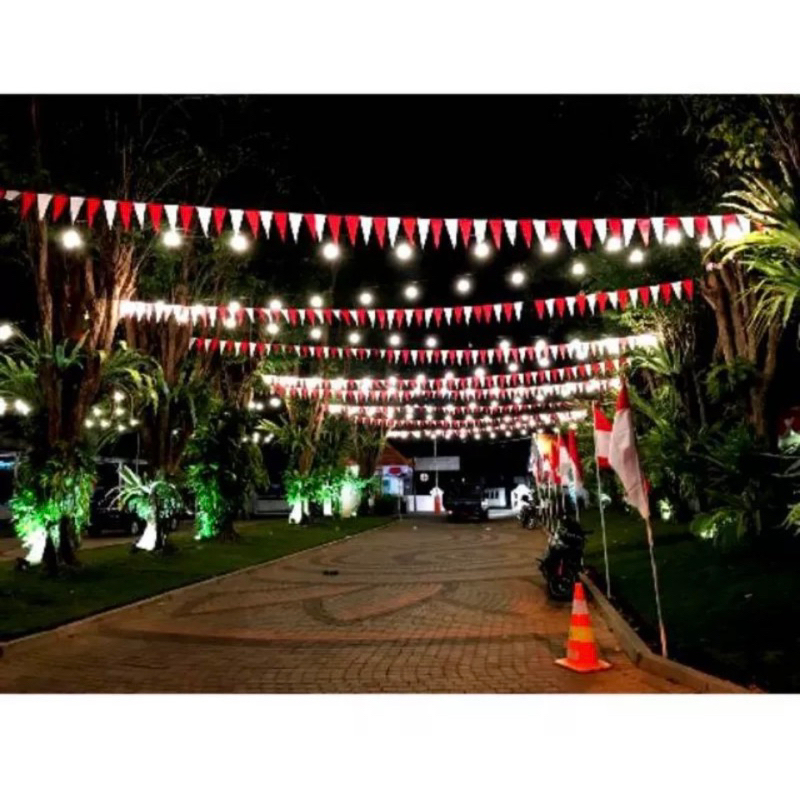 Jual Bunting Flag HUT RI / Bendera Kain Merah Putih / Bendera Karnaval ...