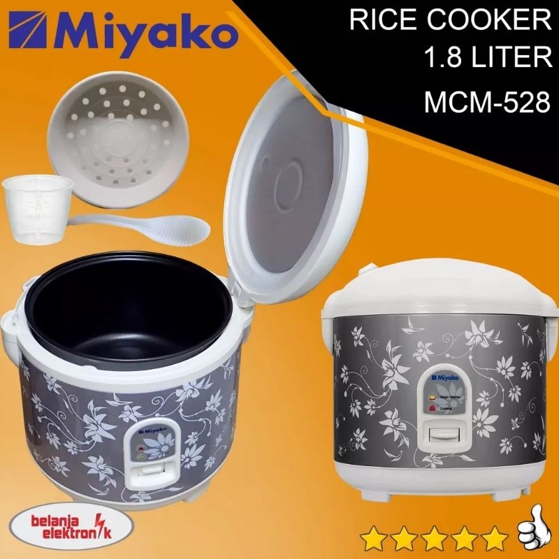 Jual MIYAKO MAGIC COM TEFLON RICE COOKER MCM-528 [1.8 LITER] PENANAK ...