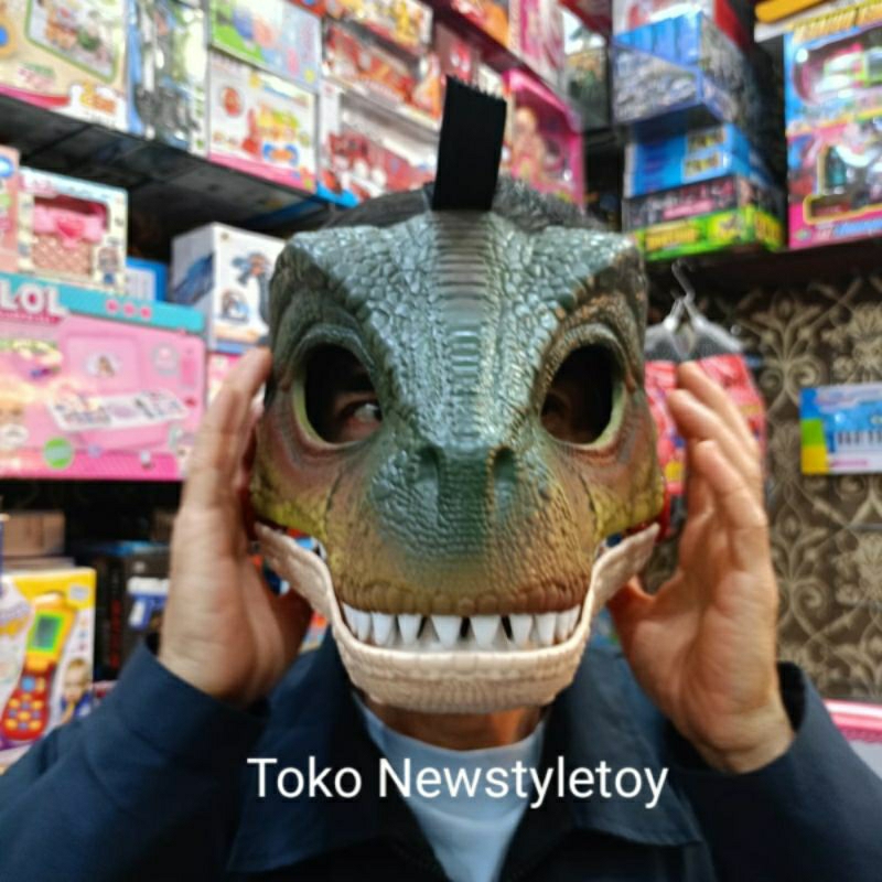Jual Topeng Dinosaurus Tirex suara Dino buka tutup mulut kwalitas ...