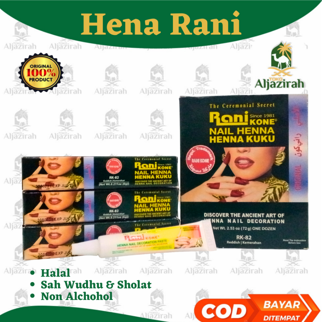 Jual HENA RANI KONE | CAT KUKU HALAL SAH UNTUK SOLAT DAN WUDHU | HENA RANI REDDISH | Shopee ...