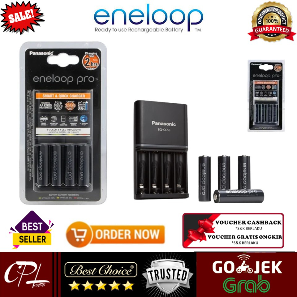 Jual Panasonic Eneloop Pro Smart And Quick Charger Aa 4pcs 2hr Shopee