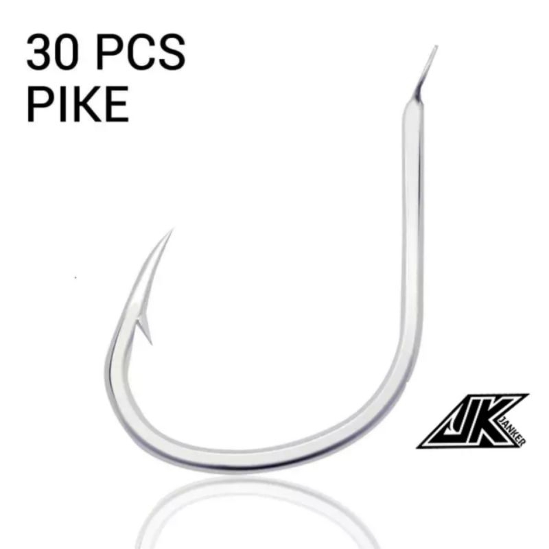 Jual JK pike hook 30pcs jk hok jigging kail jigging type flat Kualitas ...