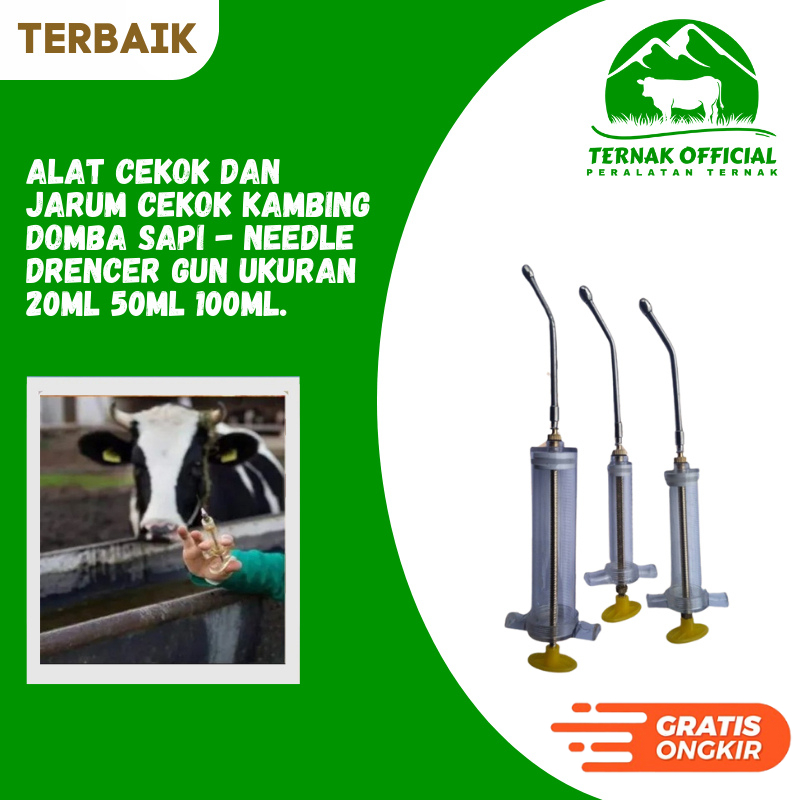 Jual Alat Cekok Dan Jarum Cekok Kambing Domba Sapi - Needle Drencer Gun ...