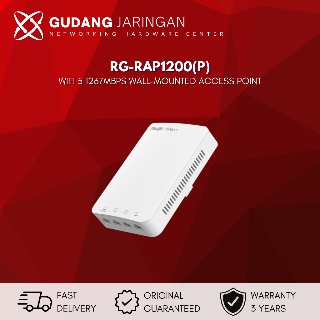 Jual RG-RAP1200(P) WIFI 5 1267MBPS WALL-MOUNTED INDOOR ACCESS POINT RG ...