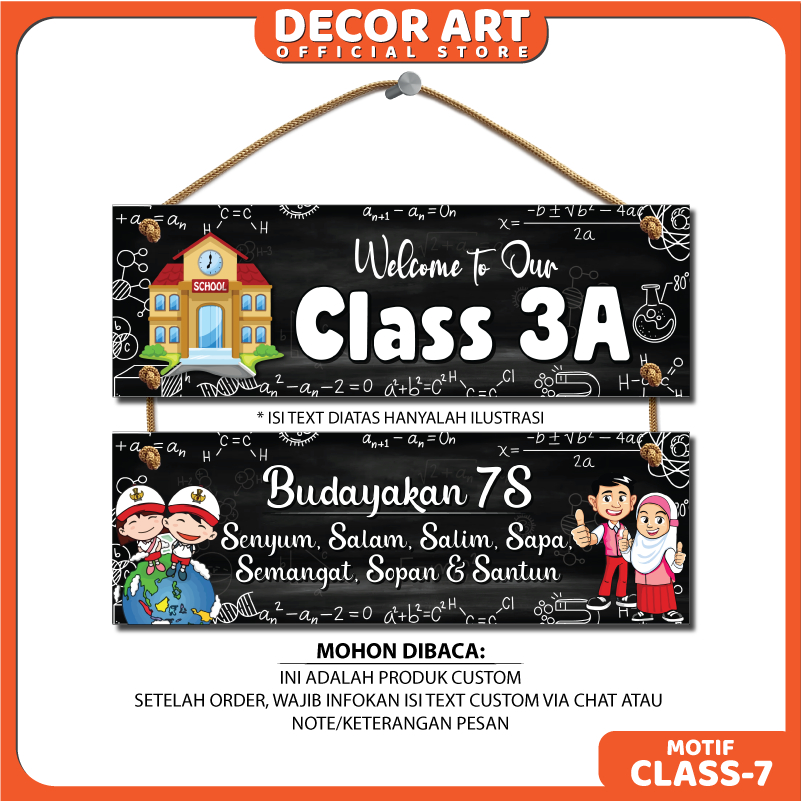 Jual Custom Kelas - Dekorasi Hiasan Pajangan Kelas Sekolah Siap Pasang ...