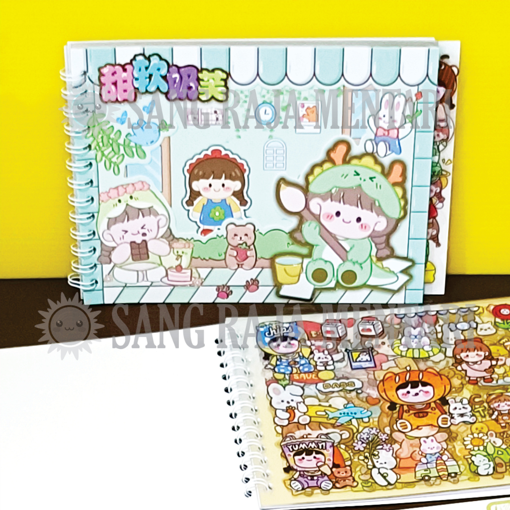 Jual Buku Stiker DIY Momo | Mixue | Anime | Book Sticker Scrapbook ...