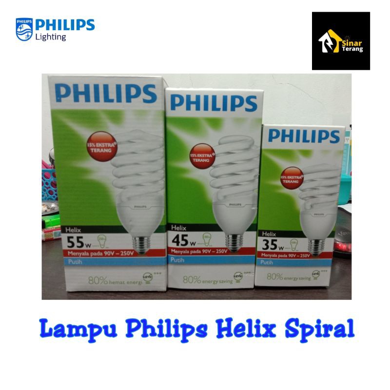 Jual Lampu Philips Helix Spiral 45 Watt | Shopee Indonesia