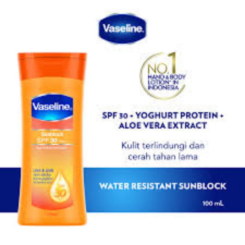 Jual Vaseline Sunblock SUNSCREEN SPF 30 PA++ 100 ml | Shopee Indonesia