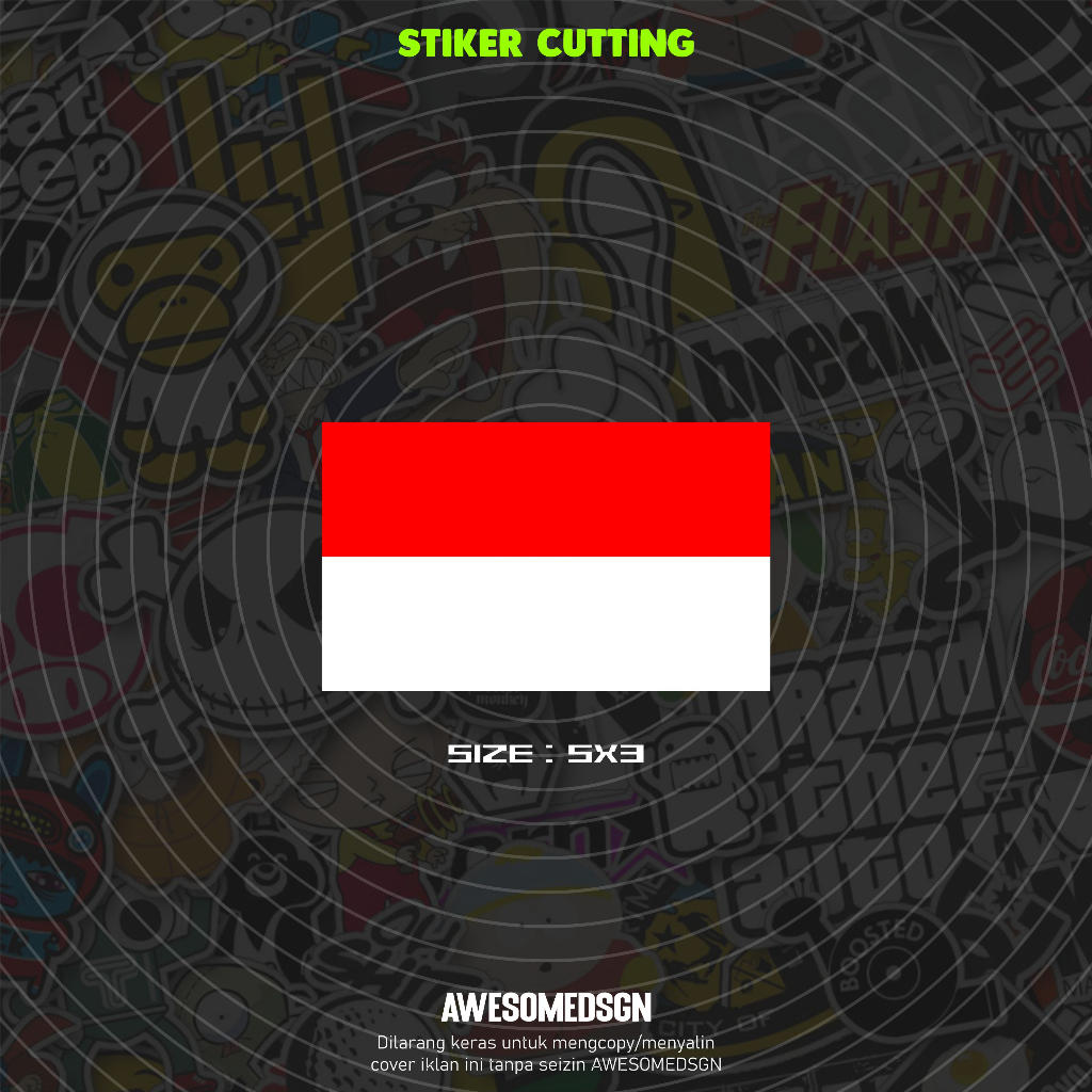 Jual sticker cutting bendera indonesia agustusan murah | Shopee Indonesia
