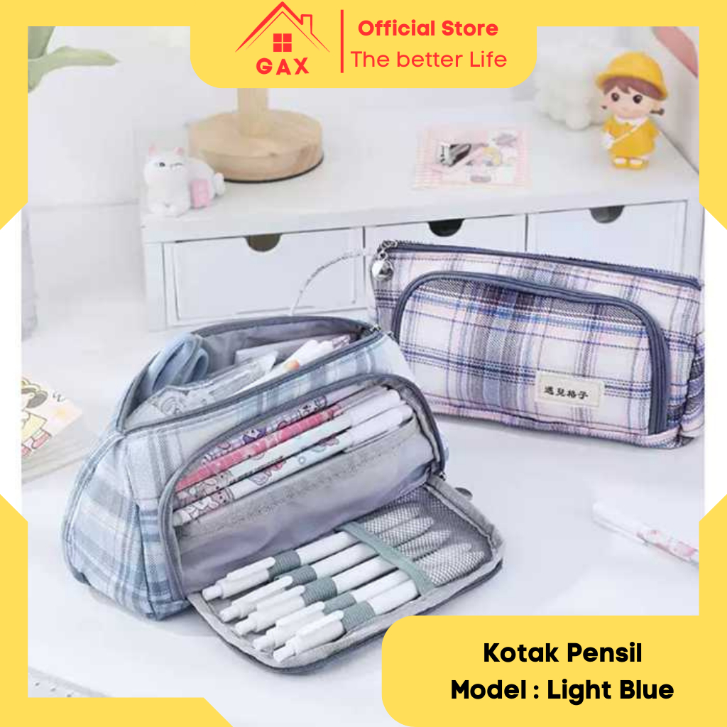 Jual Tempat Pensil Pencil Case Pouch Stationery Kotak Pensil Pocket ...