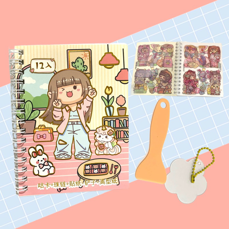 Jual Masu Sticker Box Aesthetic Karakter Cewek Korea Waterproof/Stiker ...