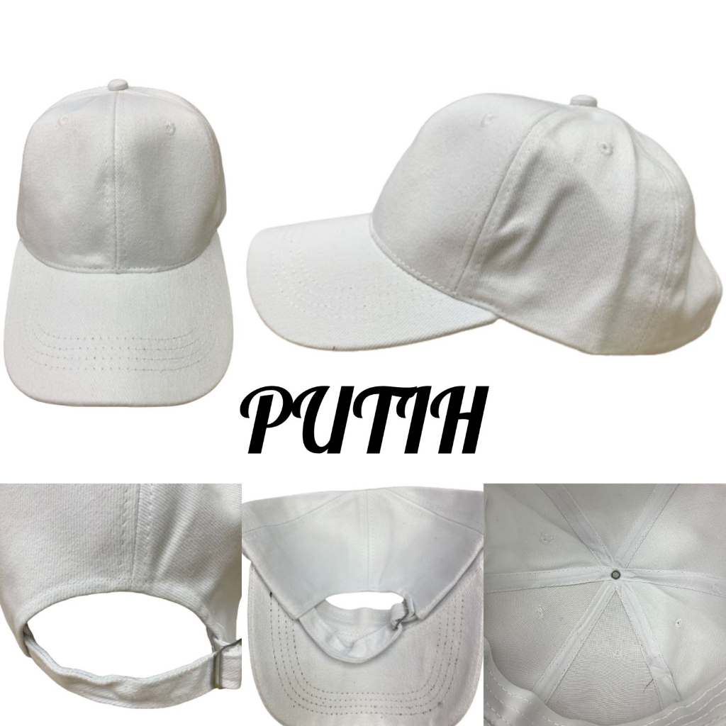 Jual Grosir Topi Baseball Putih Polos Bahan Rafel // Topi 17 Agustus ...