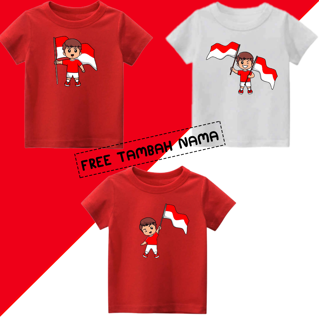 Jual HOONEYBEE - KAOS AGUSTUS MERDEKA KAOS ANAK 17 AGUSTUS HUT RI ...