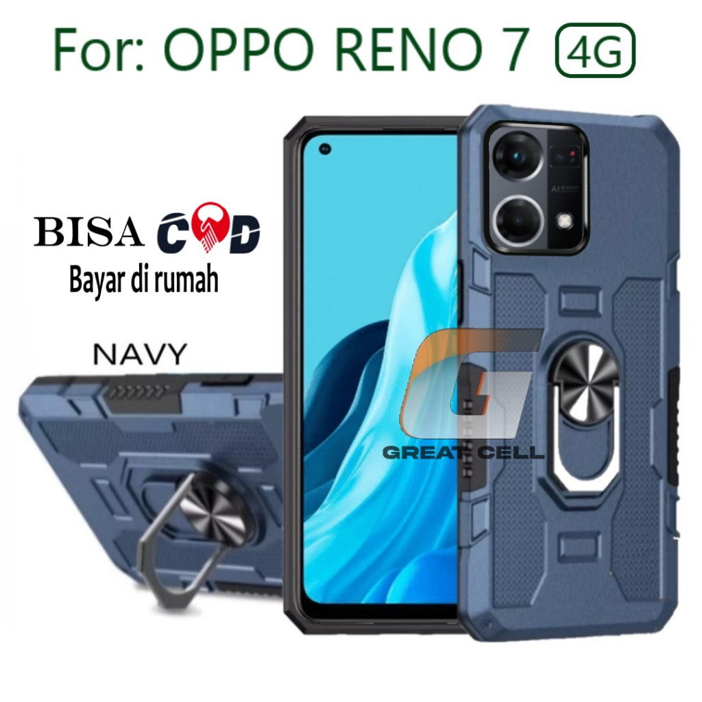 Jual CASE ARMOR UNTUK OPPO RENO 7 (4G) -KESING ROBOT HIT EYE RING ...