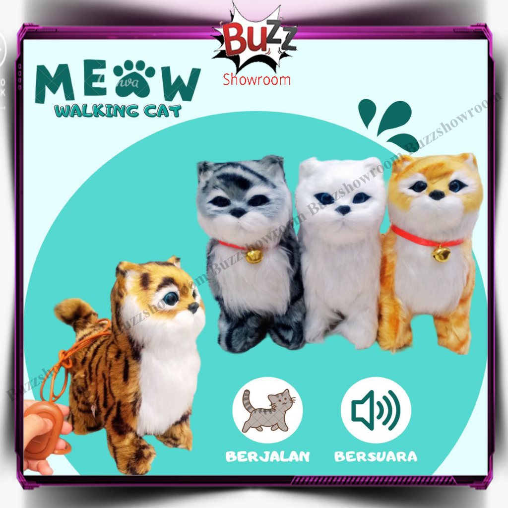 Jual Mainan Anak Boneka Kucing Berjalan Bergerak Kucing Gerak Jalan ...