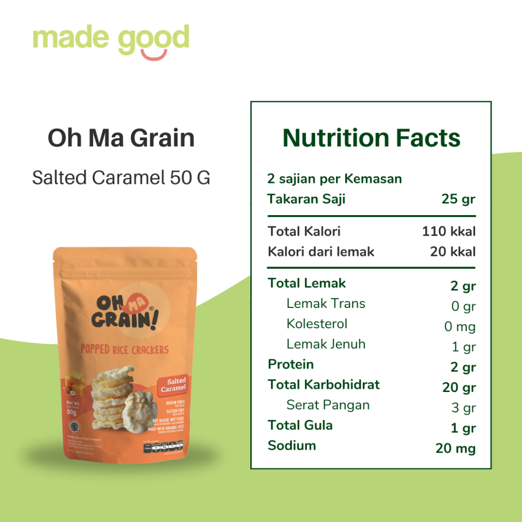 Jual Oh Ma Grain! Rice Crackers 50gr - Snack Beras Sehat Halal Organik ...
