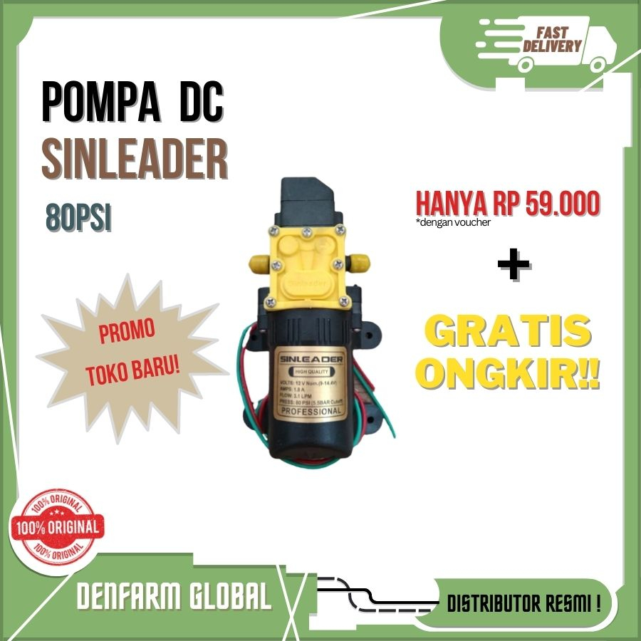 Jual Alat Pompa Air Misting Sprayer SINLEADER 12V DC 80psi Kencang Alat ...