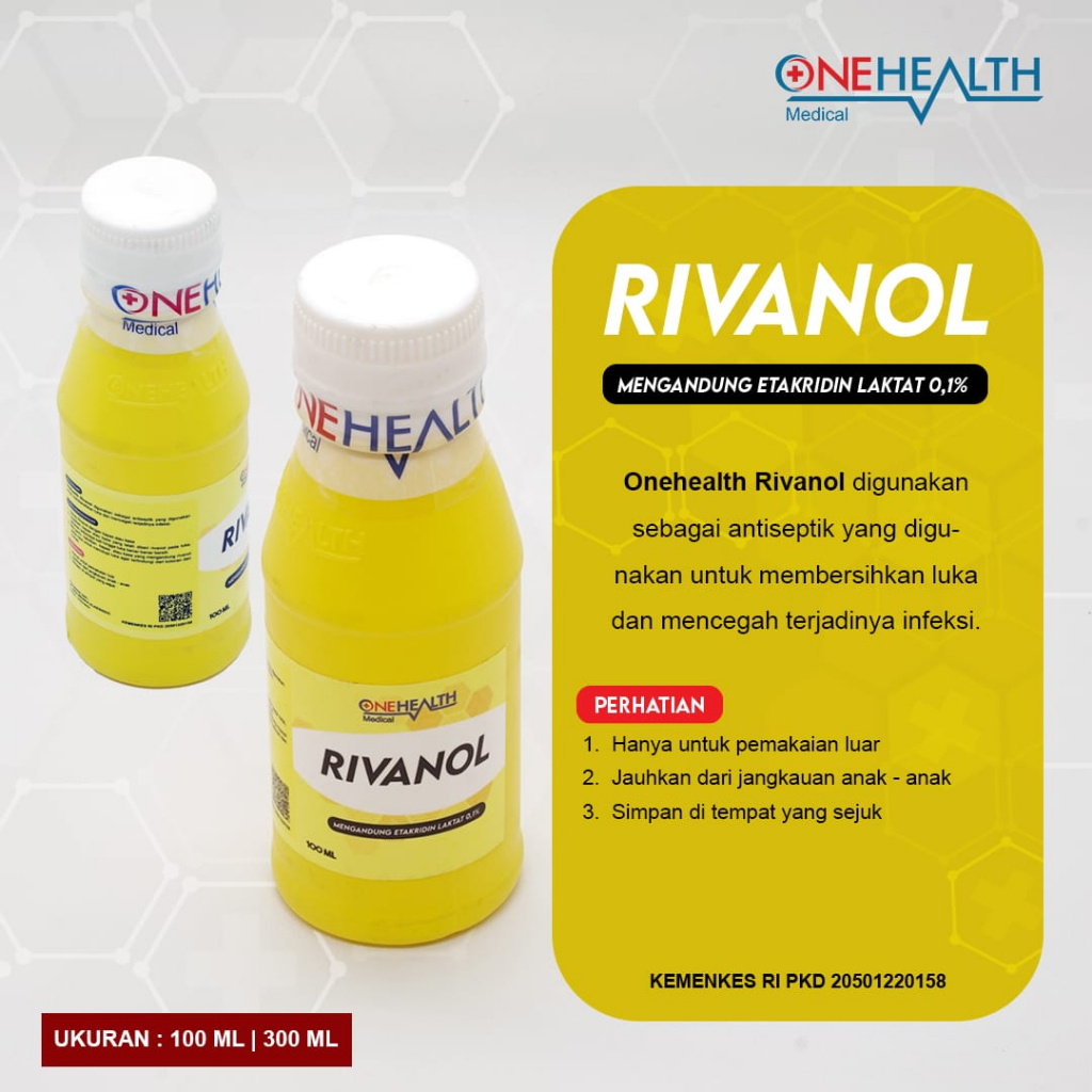 Jual Rivanol 100ml 300ml OneHealth / Cairan Pembersih Luka 100 300 ml | Shopee Indonesia