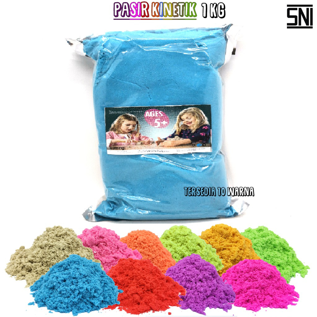 Jual Mainan Pasir Ajaib Anak Magic Sand kemasan 1 kg SNI Pasir Anak ...