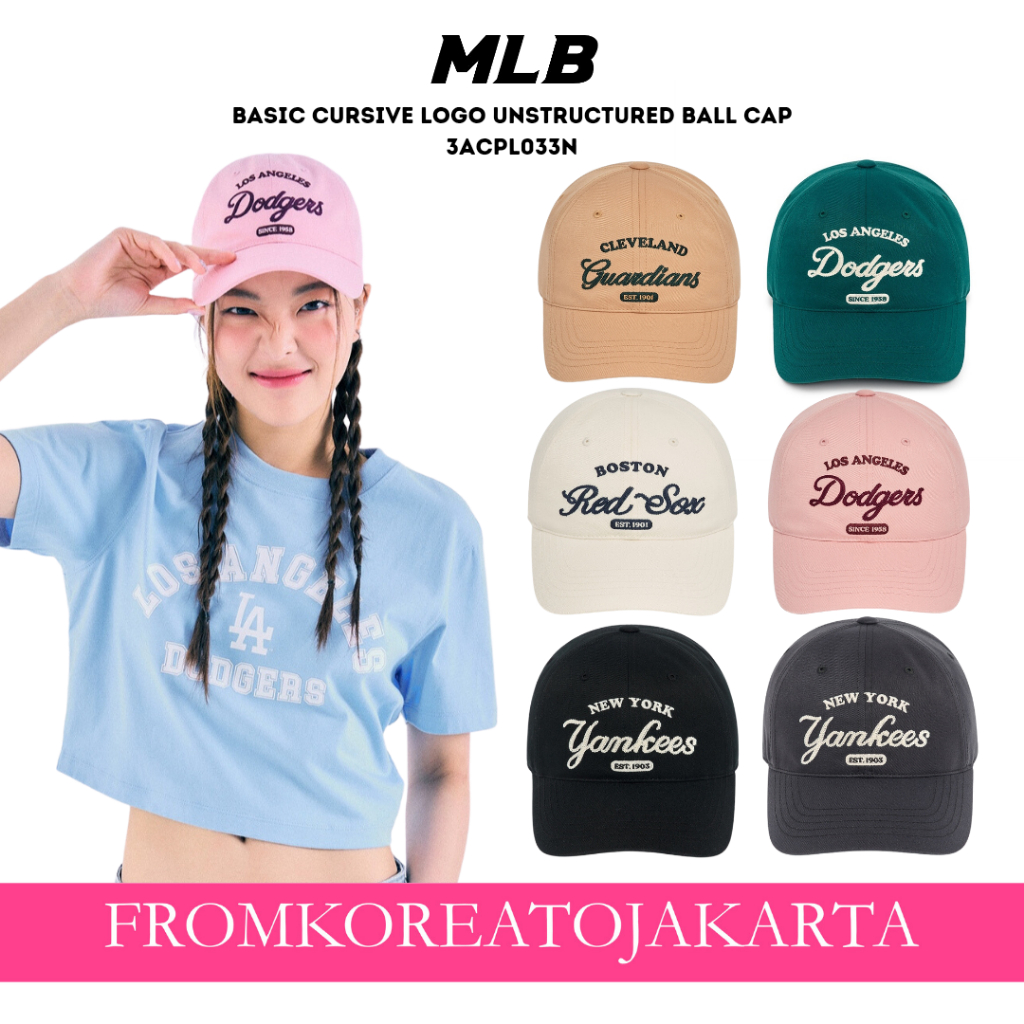 Jual MLB BASIC CURSIVE LOGO UNSTRUCTURED BALL CAP 3ACPL033N | Shopee ...