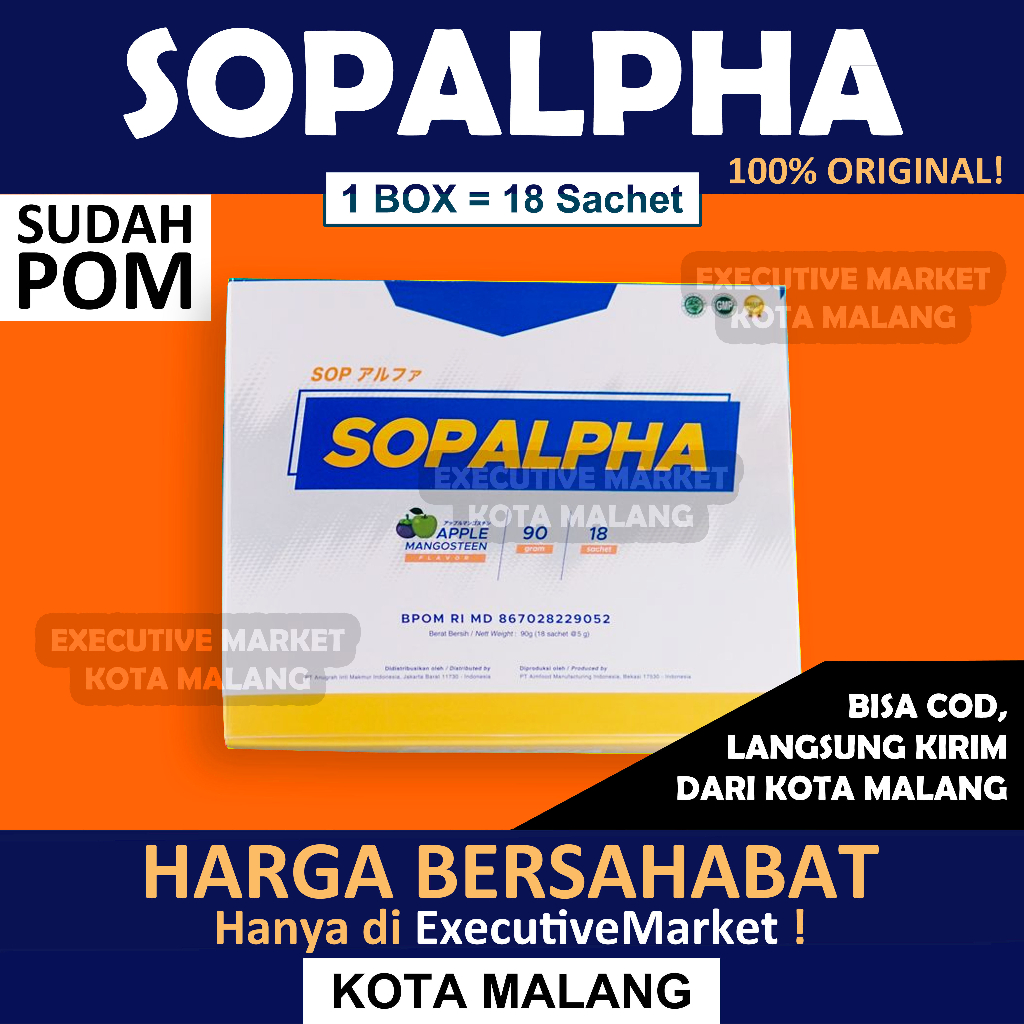 Jual SOPALPHA 1 Box Isi 18 Sachet Sop Alpha - BPOM HALAL BIOBOOST SOP ... Jual SOPALPHA 1 Box Isi 18 Sachet Sop Alpha - BPOM HALAL BIOBOOST SOP ...