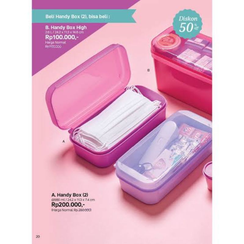Jual Handy BOX Tupperware 980 ml(1pc) | Shopee Indonesia
