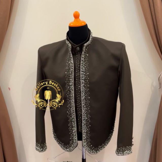 Jual READY Beskap pengantin jawa/ beskap solo/ beskap krowak warna army ...