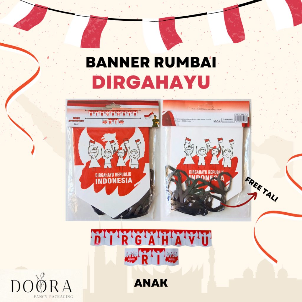 Jual Banner Rumbai Dirgahayu Kemerdekaan | Shopee Indonesia