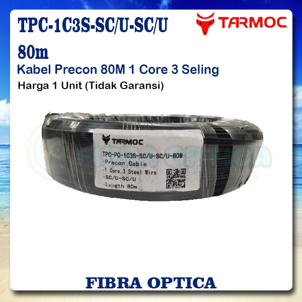 Jual Kabel FO Precon 80 Meter | Kabel Fiber Optic Drop core 80M ...