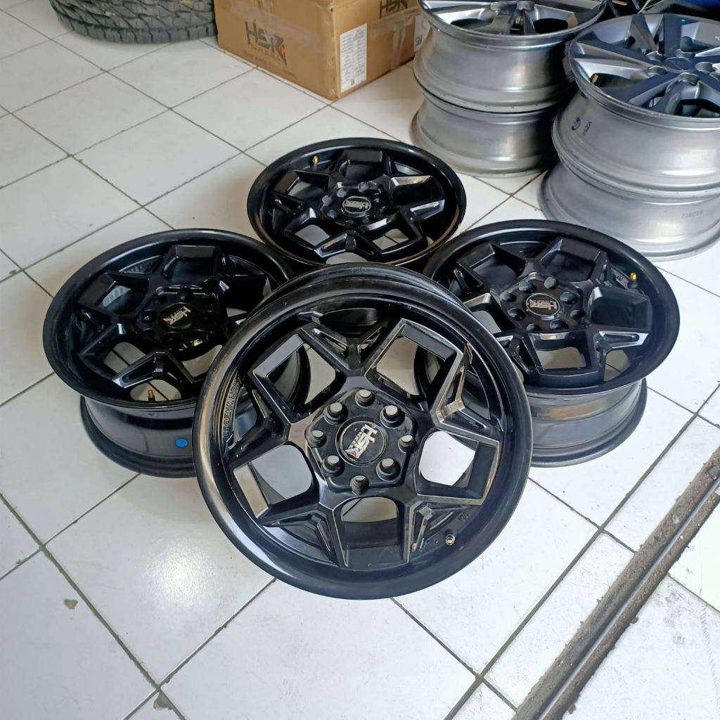 Jual velg bekas hsr r15 hsr wasile velg racing murah | Shopee Indonesia