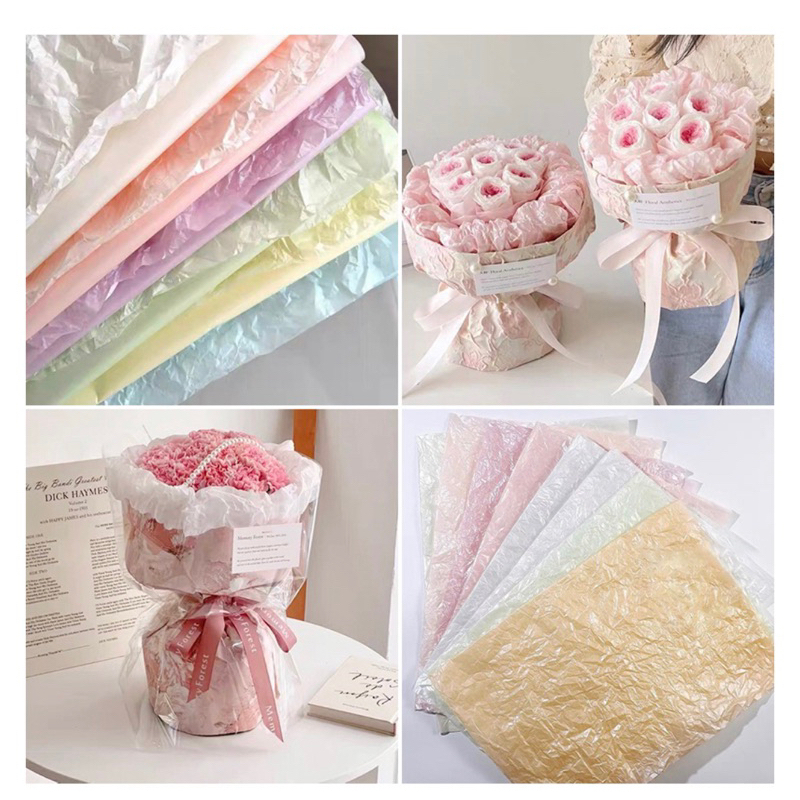 Jual 1 PACK ISI 20 LBR FLOWER WRAPPING PAPER/KERTAS CELLOPHANE/KERTAS ...